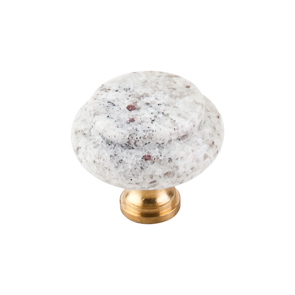 Kashmire White Granite Knob 1 3/8 Inch Brass – Perfection Kitchens